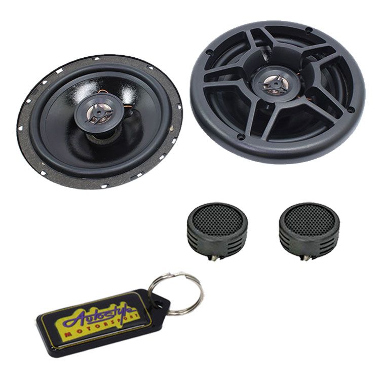 Targa 6" 650w 2-Way Coaxial Speakers with Evo Tweeters & Gel Key Holder ...