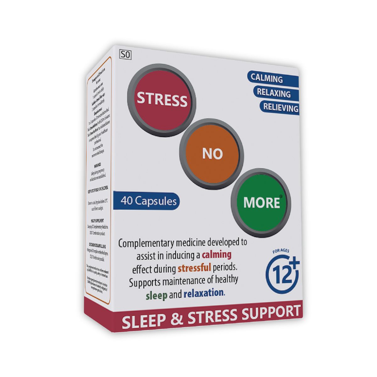 StressNoMore - Stress, Anxiety, Sleeplesness, Tension (40 capsules ...