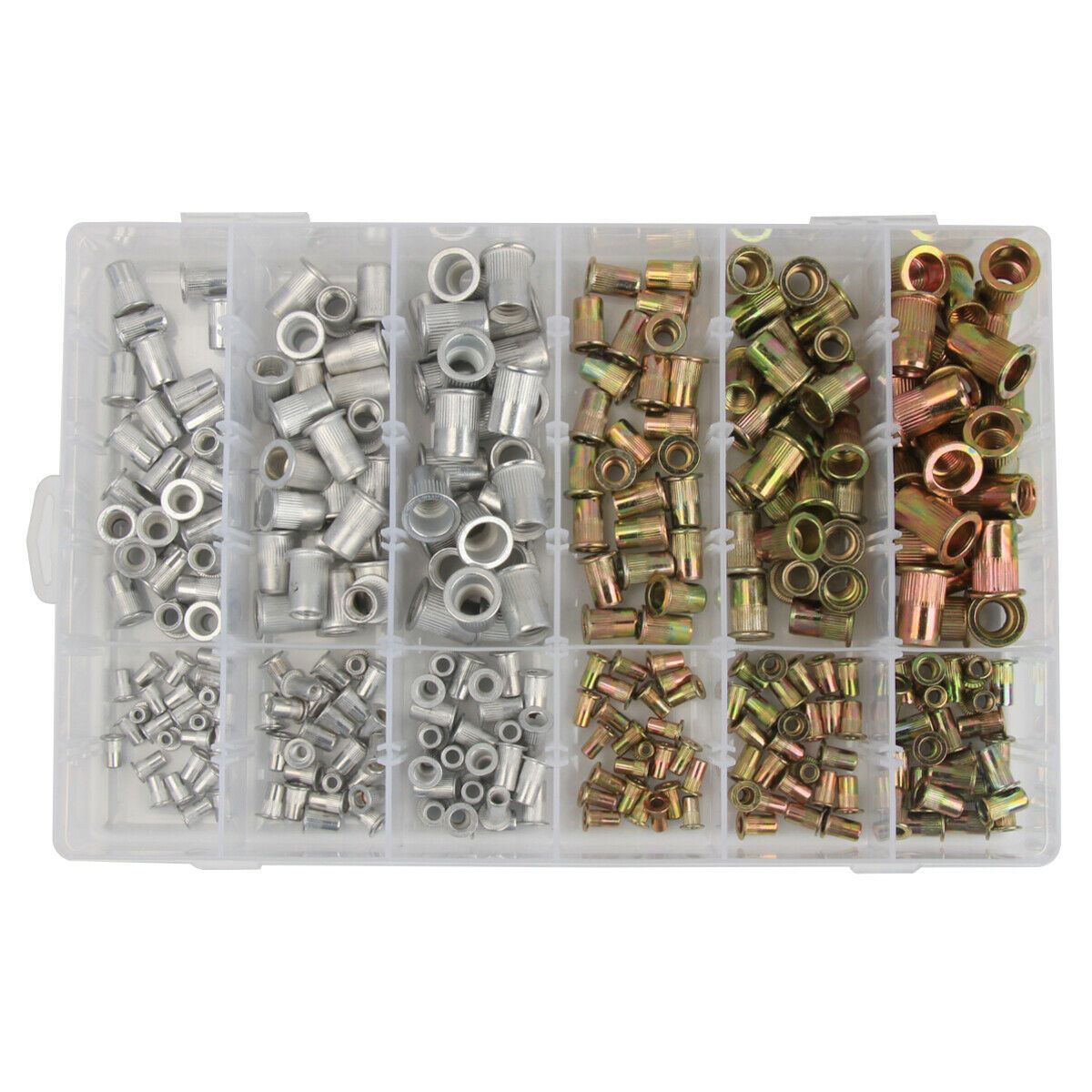 Home Tool DIY Zinc Plated Thread Nut Insert Set of 300 (M3 - M10 ...