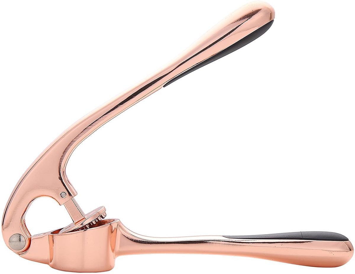 Stainless Steel Rose-Gold Garlic Ginger Press Tool Garlic Masher | Shop ...
