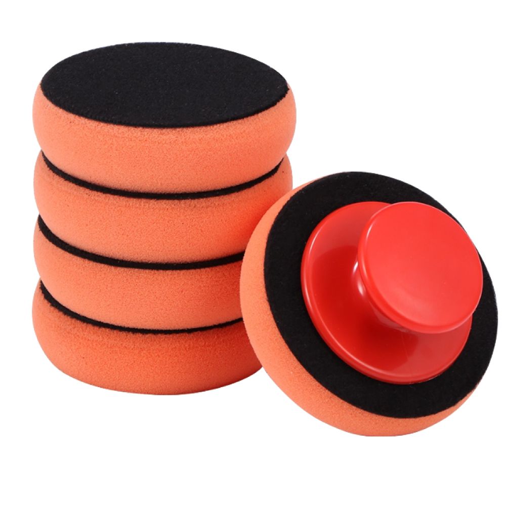 Automotive Waxing & Polishing Sponges with Handle Set of 6 (10cm ...