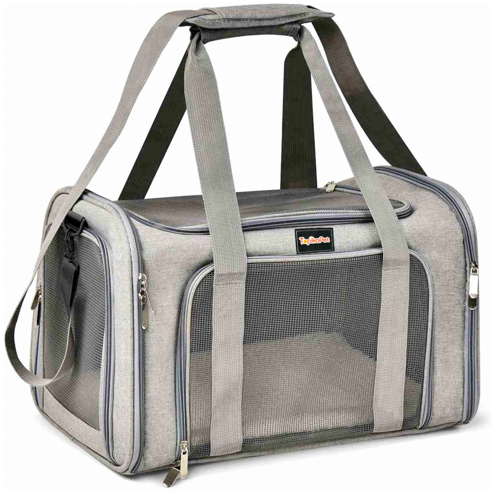 TopikaPet - Soft-Sided Pet Carrier Bag for Travel & Home Use, Cat ...