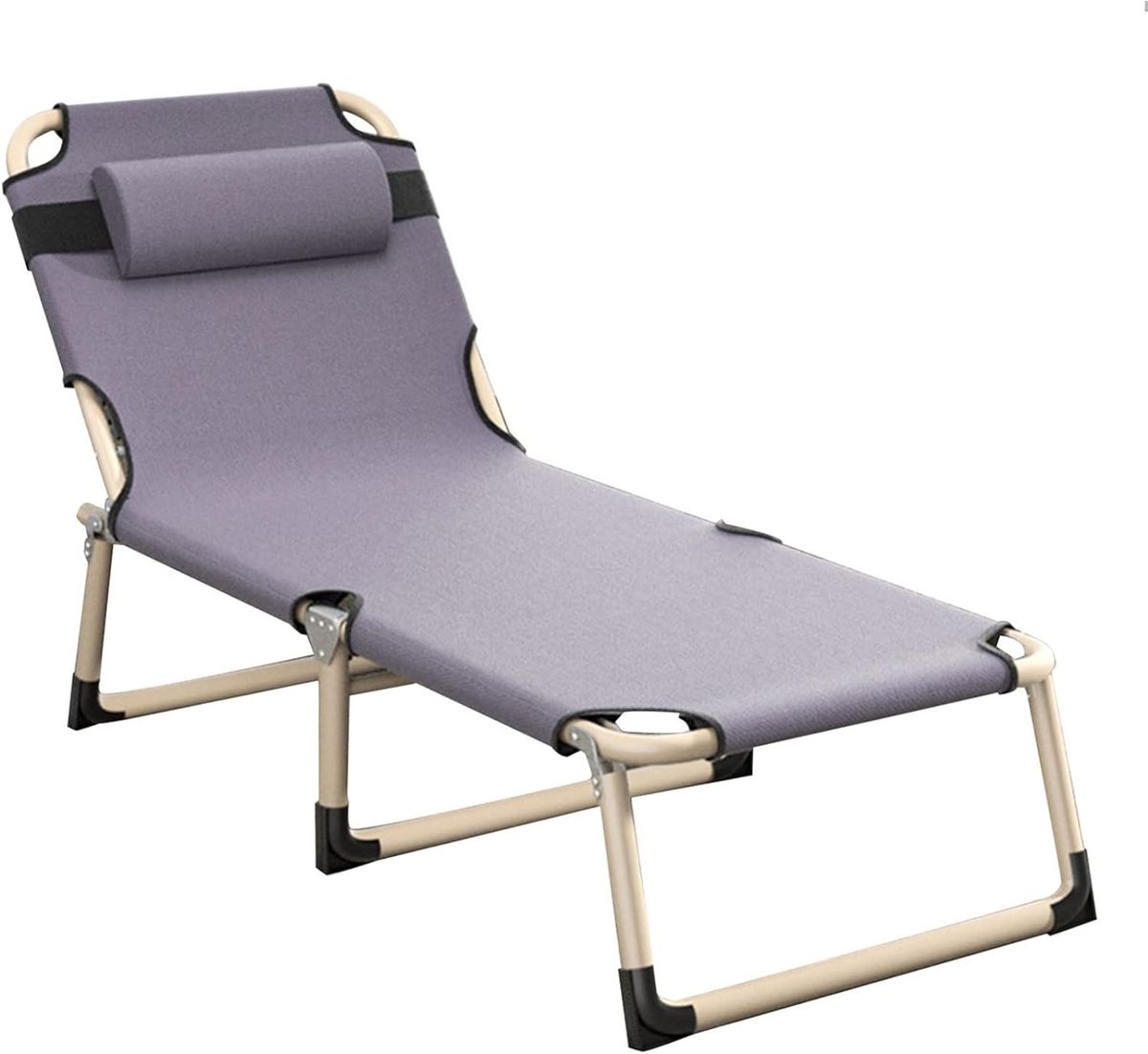 Reclining Foldable Outdoor Sun Lounger Cot Bed With Pillow | Shop Today ...