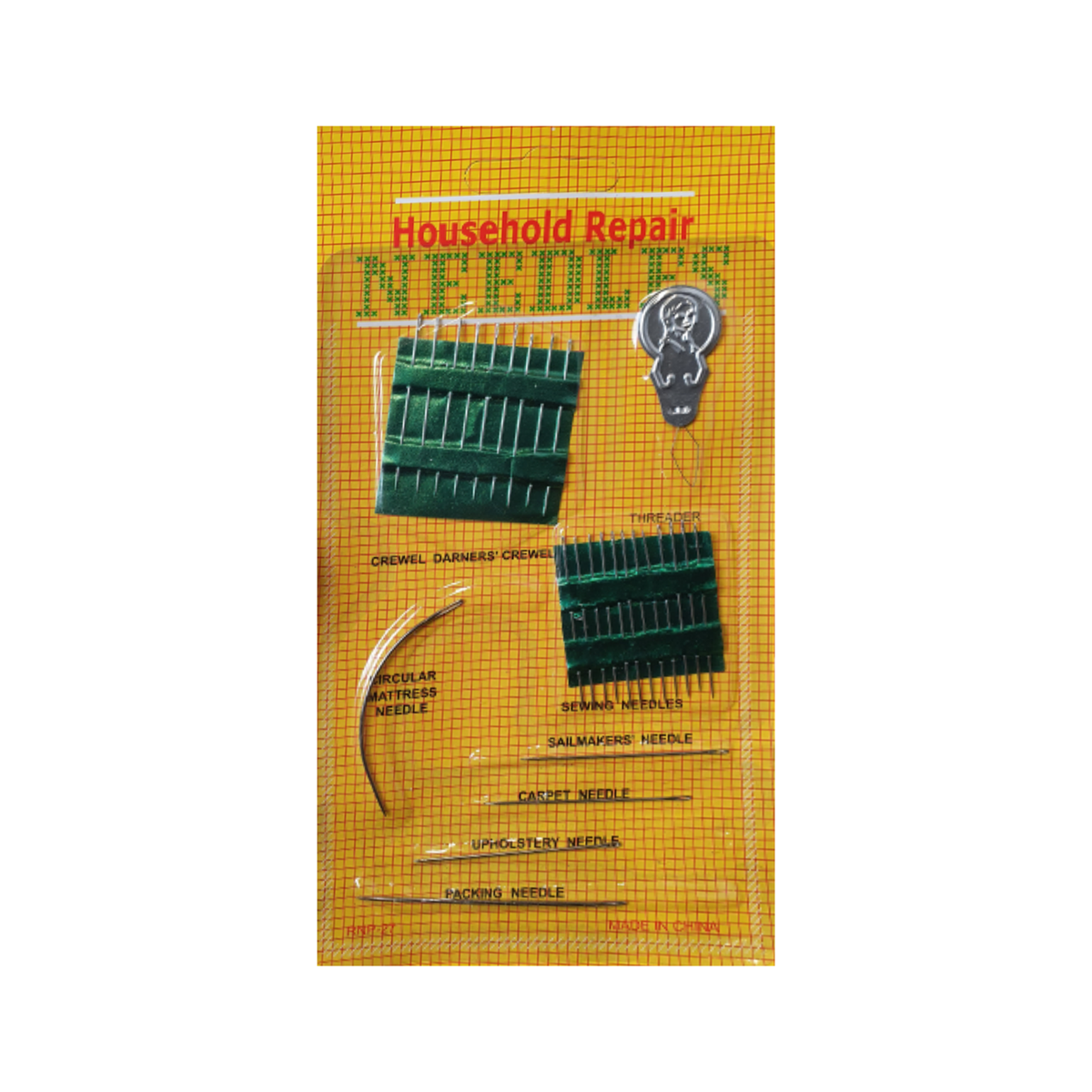 Self-Threading Household Needles - Hand Sewing Needles Pack of 27 ...