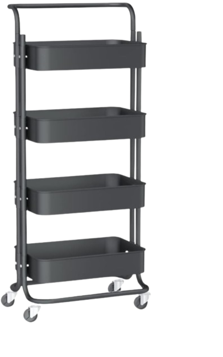 Trolley Storage Cart Tall Rolling Cart with wheel Cart Organizer | Shop ...