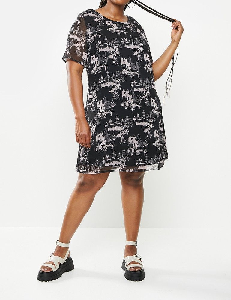 Women's Glamorous Plus Miranda Dress - Black Pink Abstract Print | Shop ... Women's Glamorous Plus Miranda Dress - Black Pink Abstract Print | Shop ...