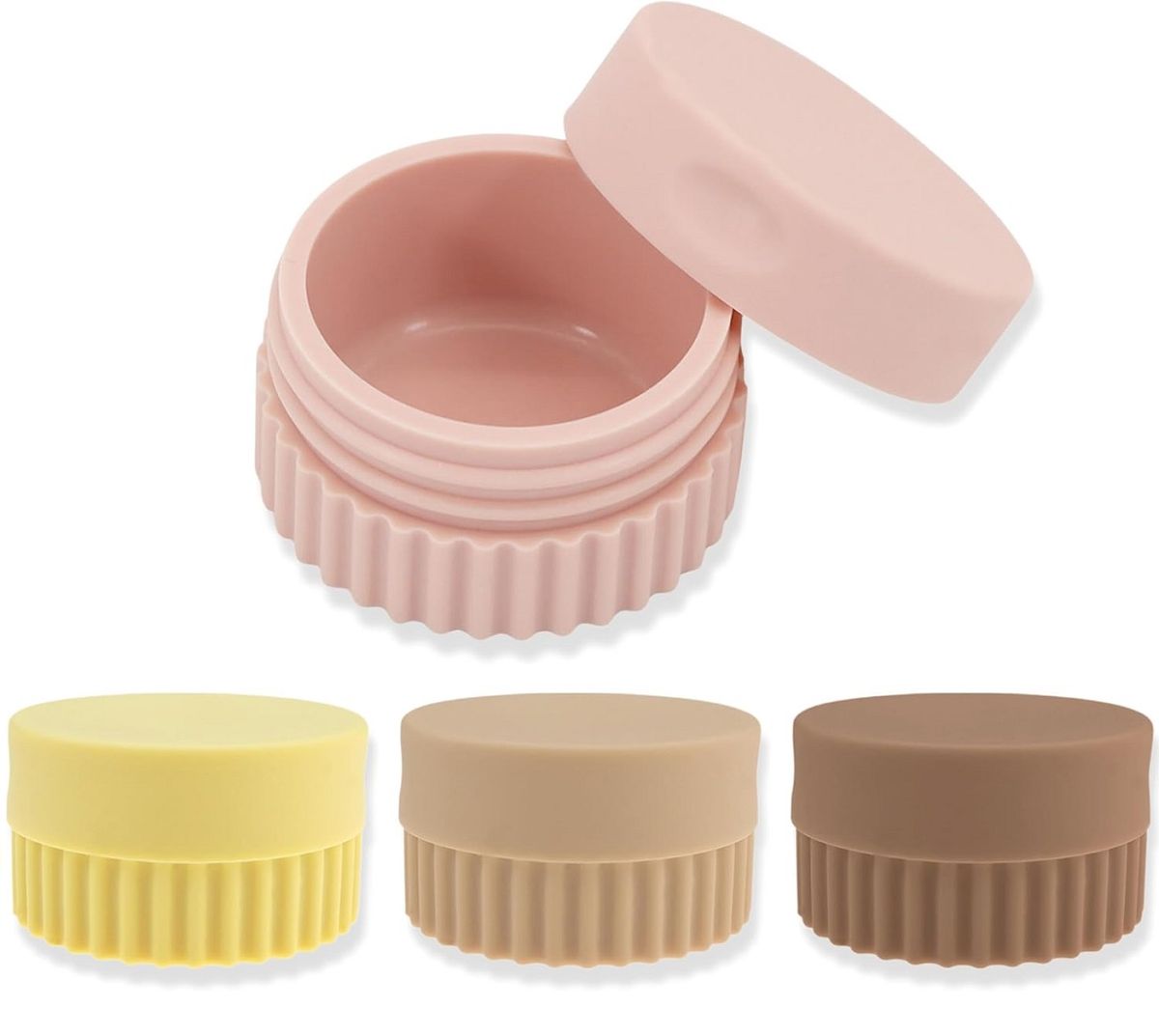 Multicolor 20Ml Small Silicone Travel Containers for Lotion, Powder - 4 ...