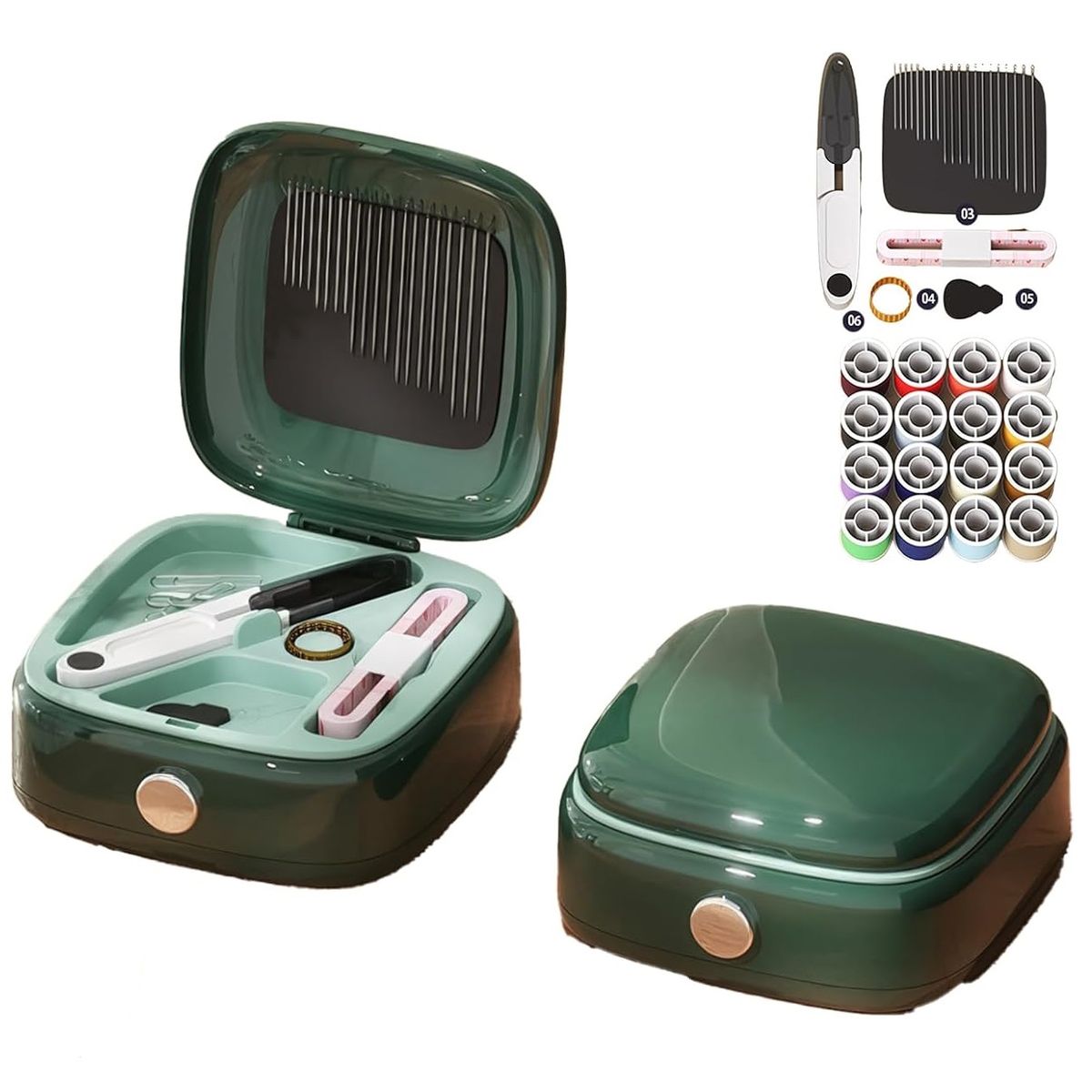 Magnetic40 Piece Needle and Thread Box Set | Shop Today. Get it ...