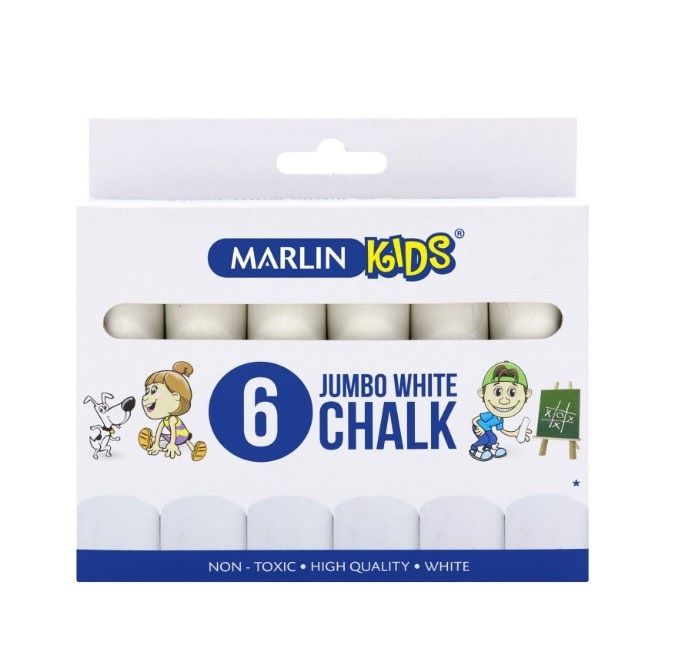 Marlin Kids - 6 White Chalk Jumbo (Pack Of 12) | Buy Online in South ...