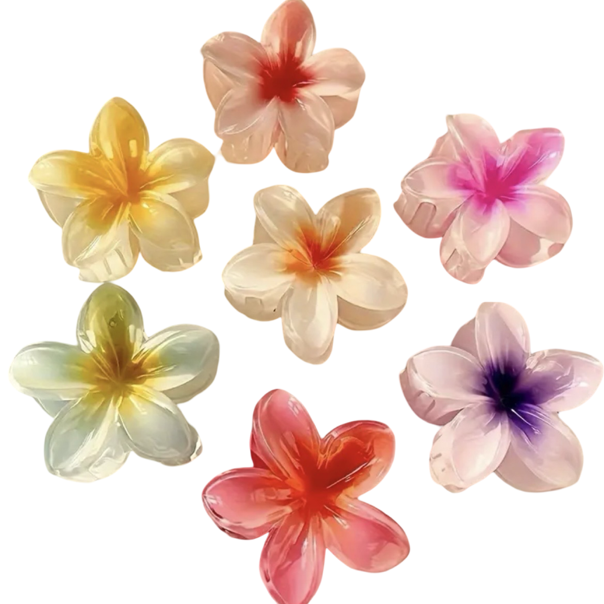 Colorful Gradient Flower Hair Clips 6 Piece | Shop Today. Get it ...
