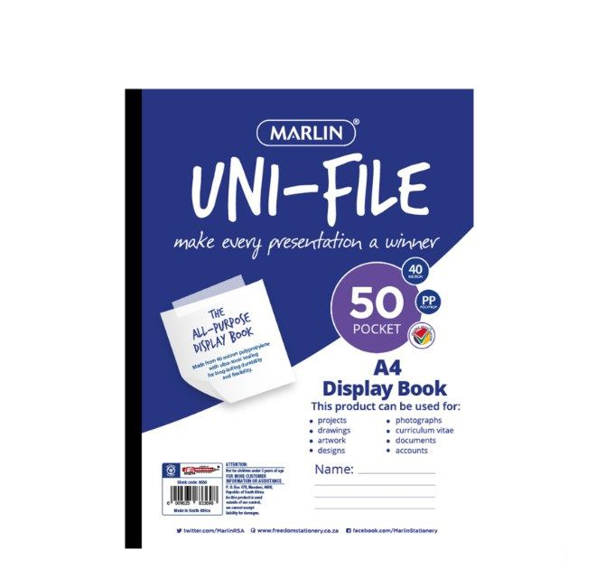 50 Pocket Uni -File Display Book (pack of 5) | Shop Today. Get it ...