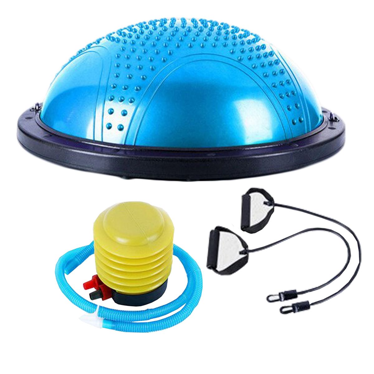 Core Bosu Balance Ball With Resistance Bands - Blue 58cm | Shop Today ...