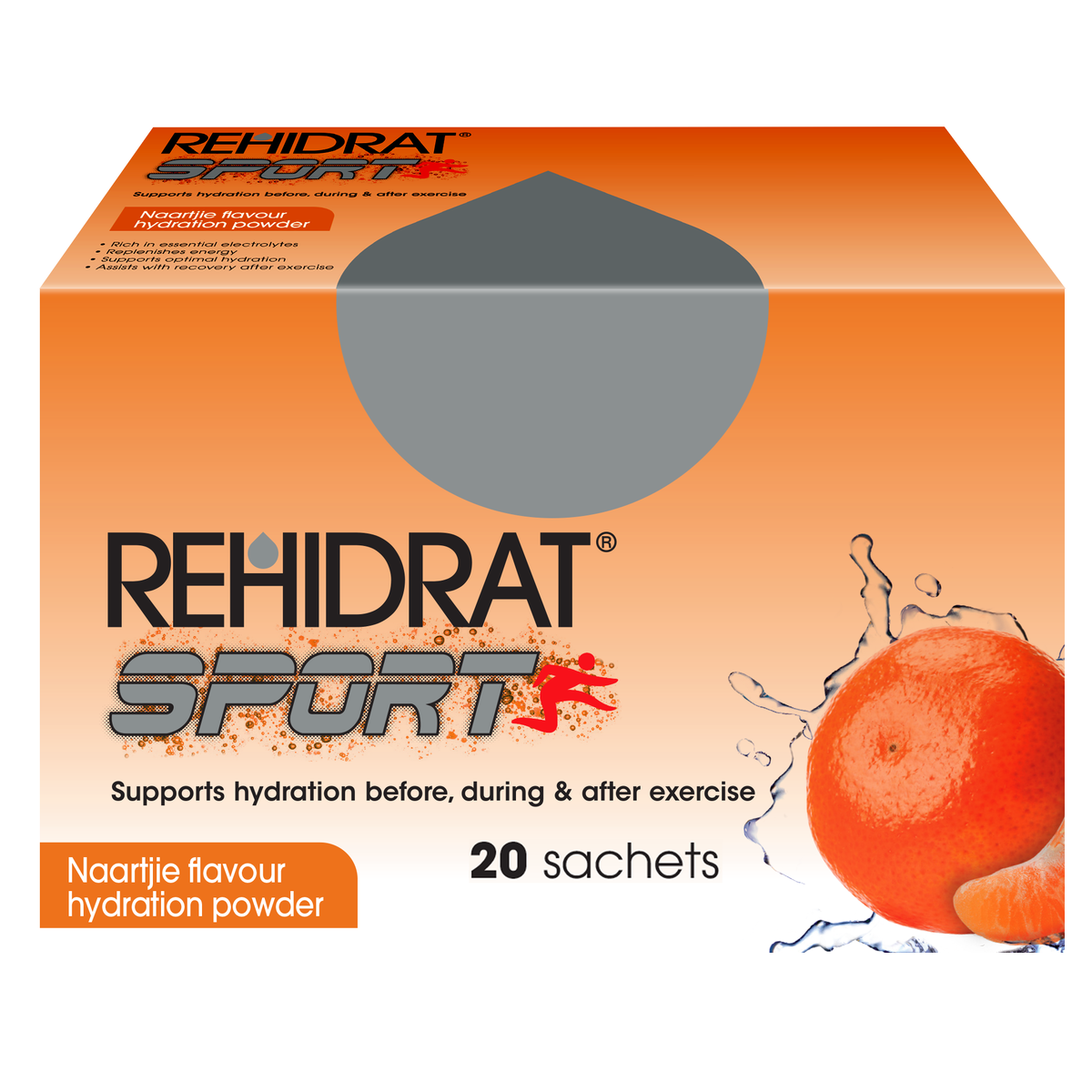 REHIDRAT Sport, Oral Electrolyte Mixture, Naartjie, 14g x 20 Sachets ...