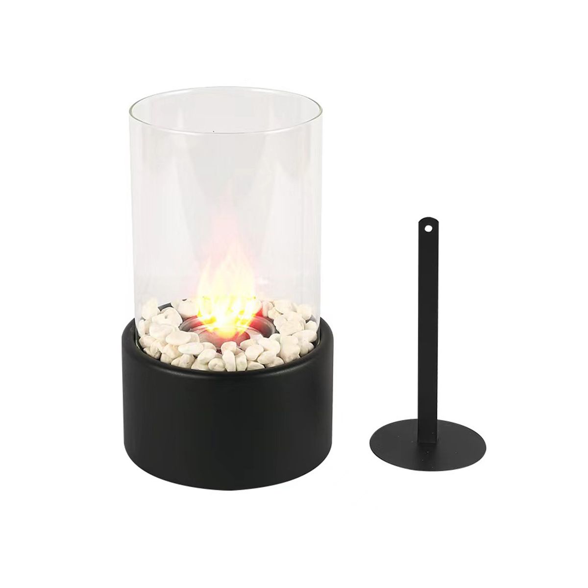 Alcohol Fireplace Lamp Indoor Small Heating Glass Stove Atmosphere ...