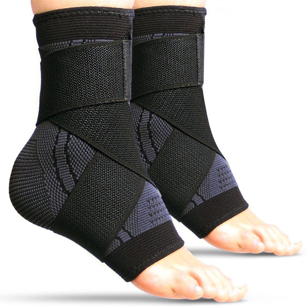 Ankle Brace Adjustable Ankle Compression Support - 2-Piece | Shop Today ...