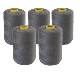5 x Cotton Thread Spool Yarn For Sewing Machine - 3000m - Grey | Shop ...