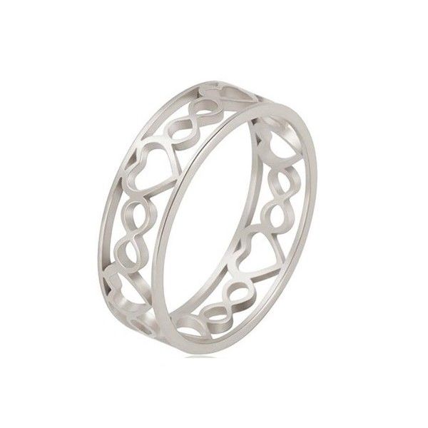 Solid Stainless steel Detailed Ring - Heart - Infinity Heart ring ...