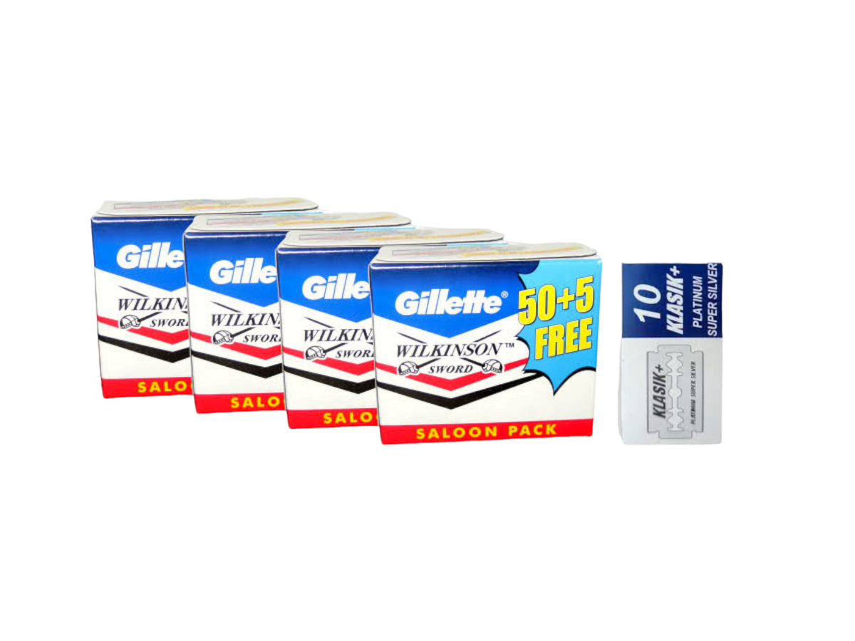 Gillette Wilkinson Sword Double Edge Razor Blades 220 pack + Klasik ...