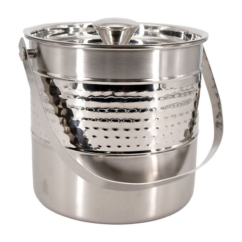 Bar Butler Ice Bucket Hammered with Lid St Steel, 2.7L | Shop Today ...