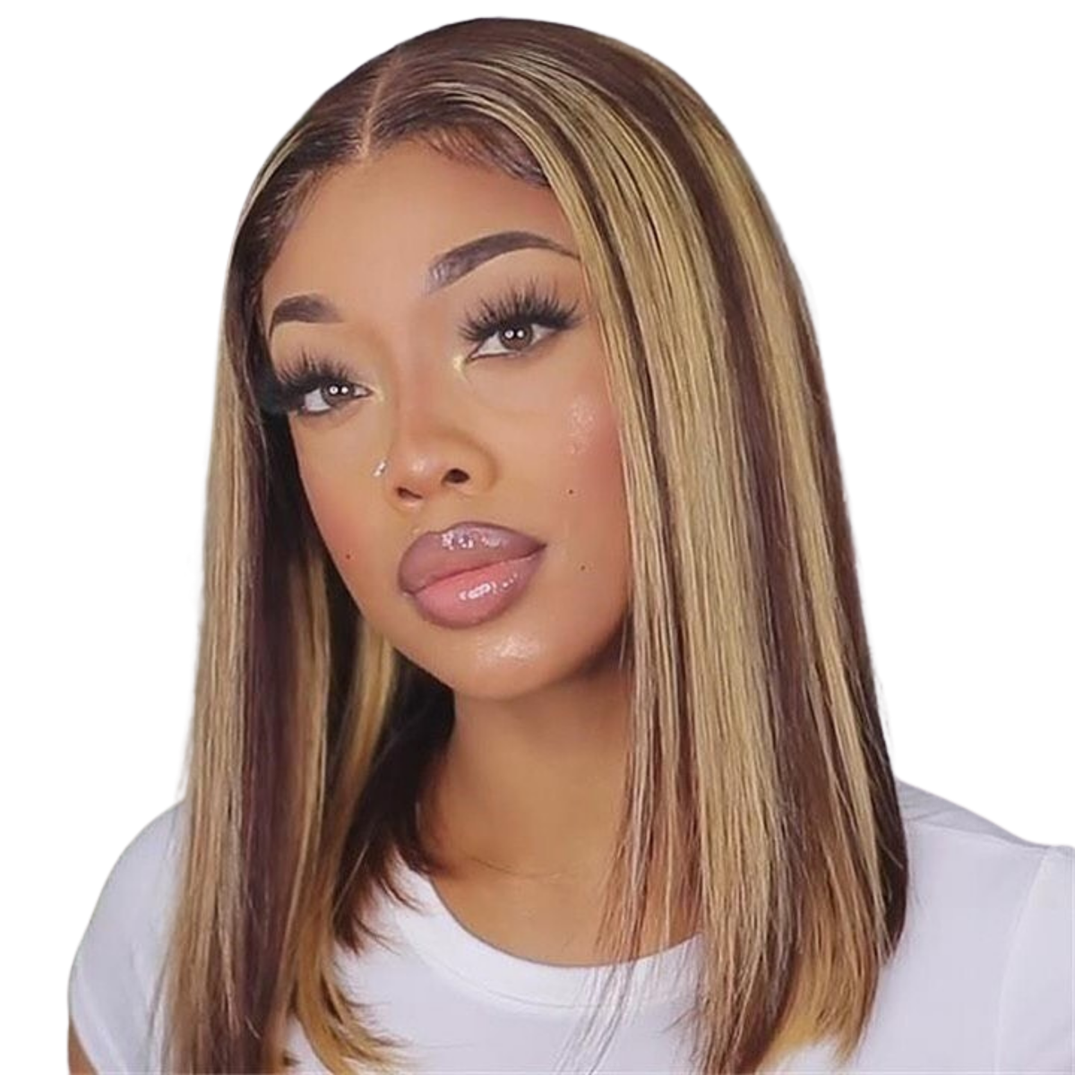 13x4 Lace Frontal Bob Wig 4/27 Highlight Piano Color Human Hair 8-14in ...