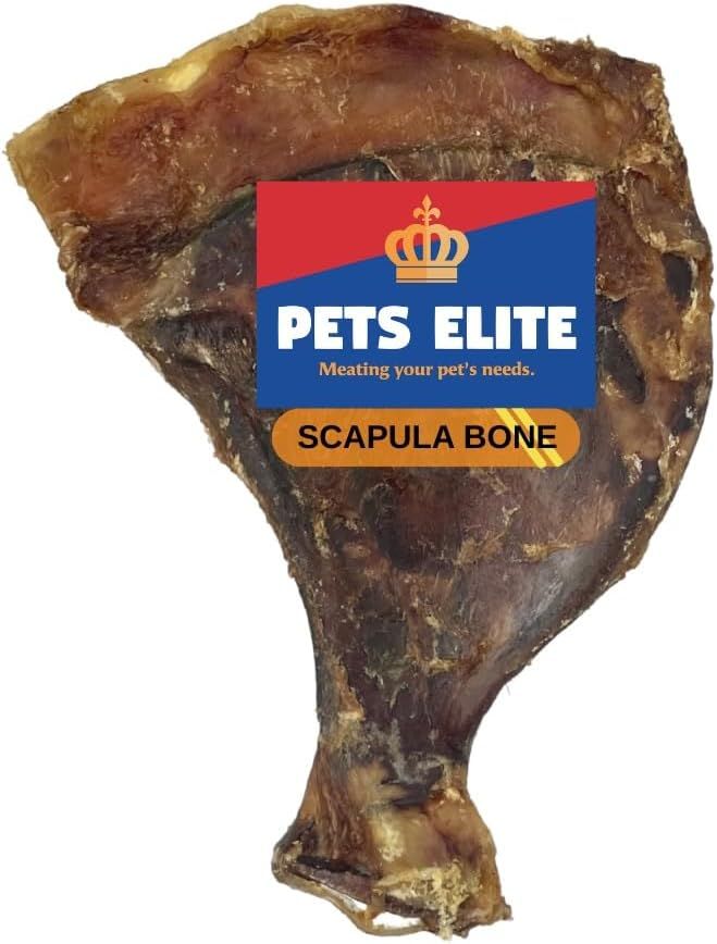 Pets Elite Smoked Scapula Chew Bone - Natural Beef Dog Treat for Dental ...
