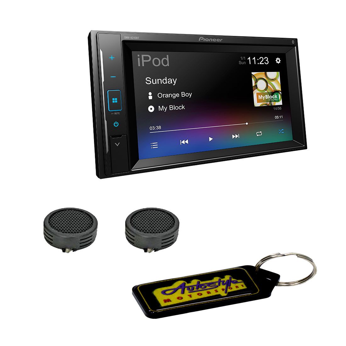 Pioneer DMH-A245BT AV Receiver - Bluetooth Player & Evo Tweeters & Keyring | Shop Today. Get it ...