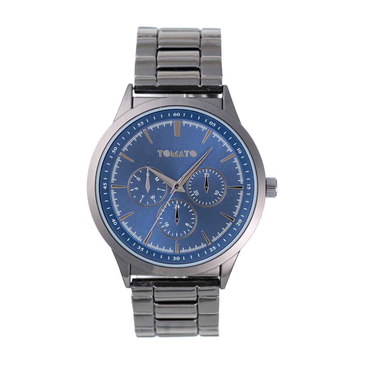 Gents Watch Gunmetal 44mm Case and Gunmetal Band, With Navy Dial | Shop ...