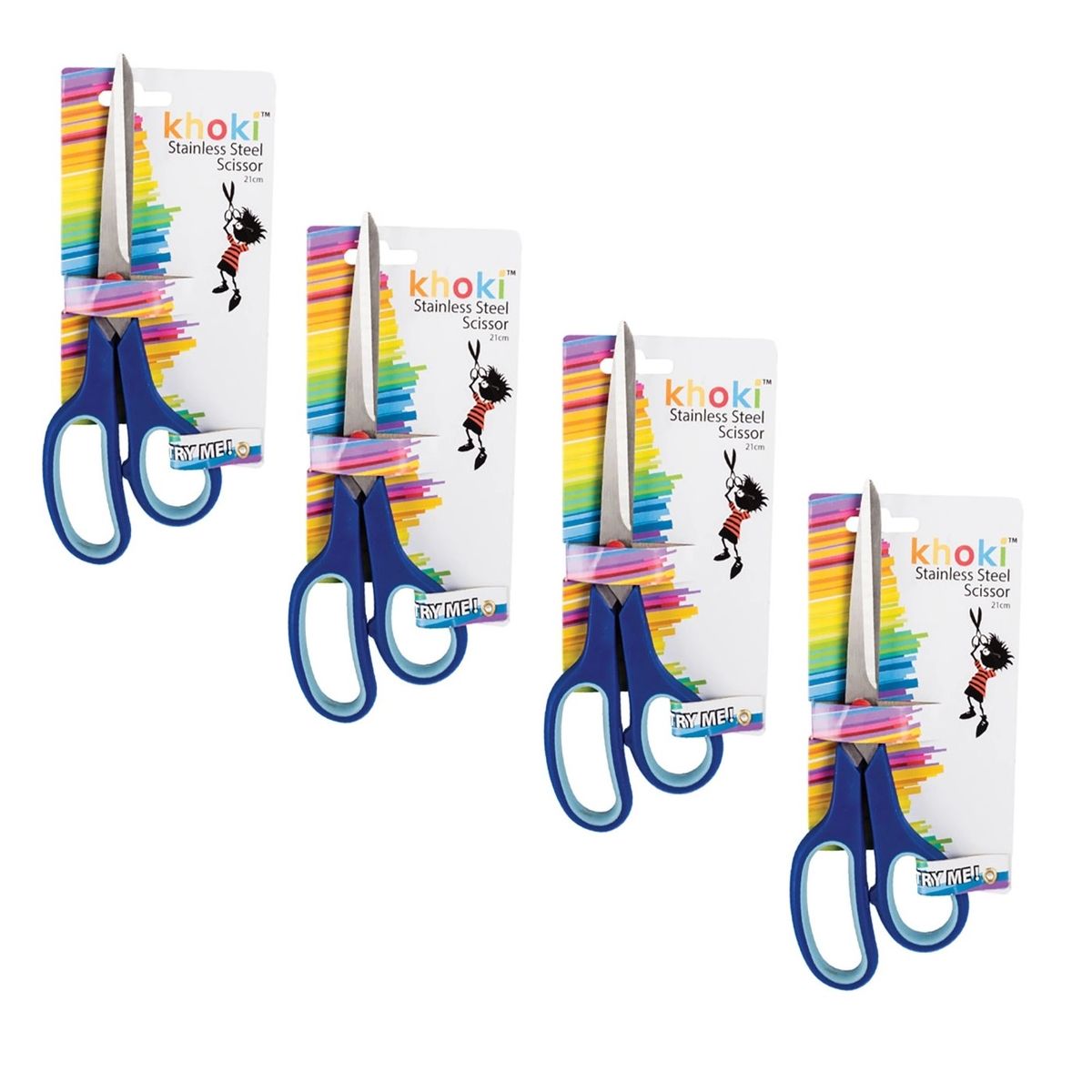 Stainless Steel Scissor with Plastic Handle (21cm) Pack of 4 | Shop ...