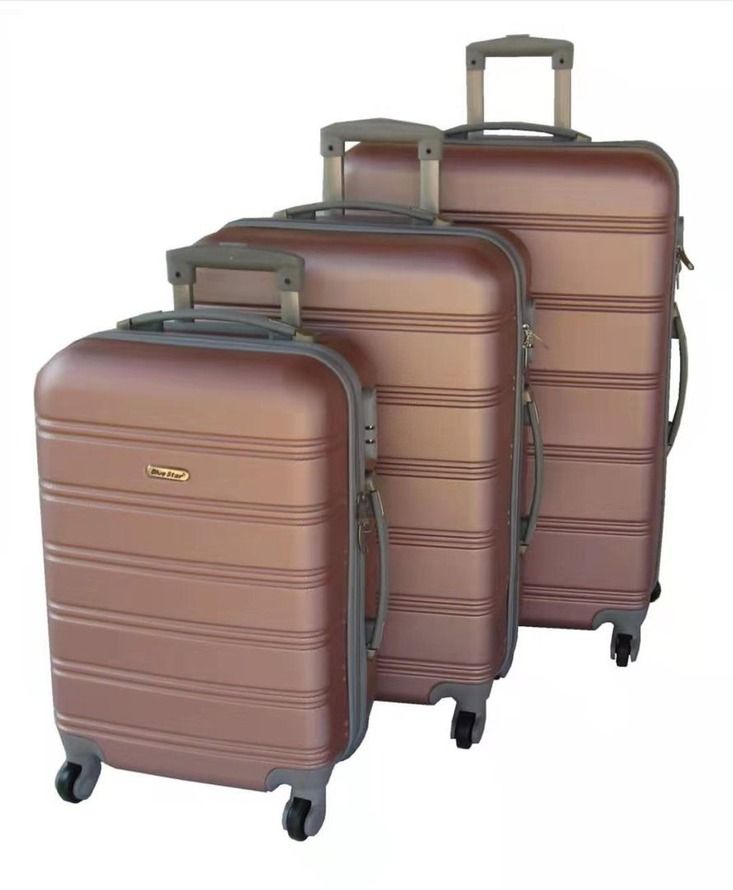 3-Piece ABS Hard Shell Luggage Set - Spinner Wheels, Lightweight ...