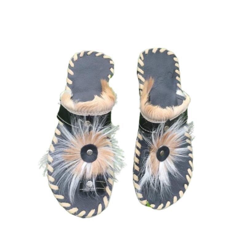 Brown Zulu Imbadada Sandals - Handmade from Genuine Springbok Hide ...