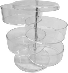 4-Layer Clear Rotating Jewellery Box Organiser Case | Shop Today. Get ...