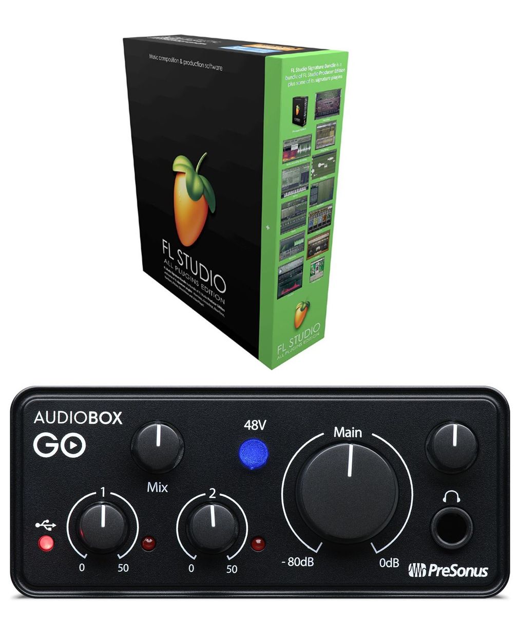 FL Studio All Plug Ins Edition and PreSonus Audiobox GO Interface ...