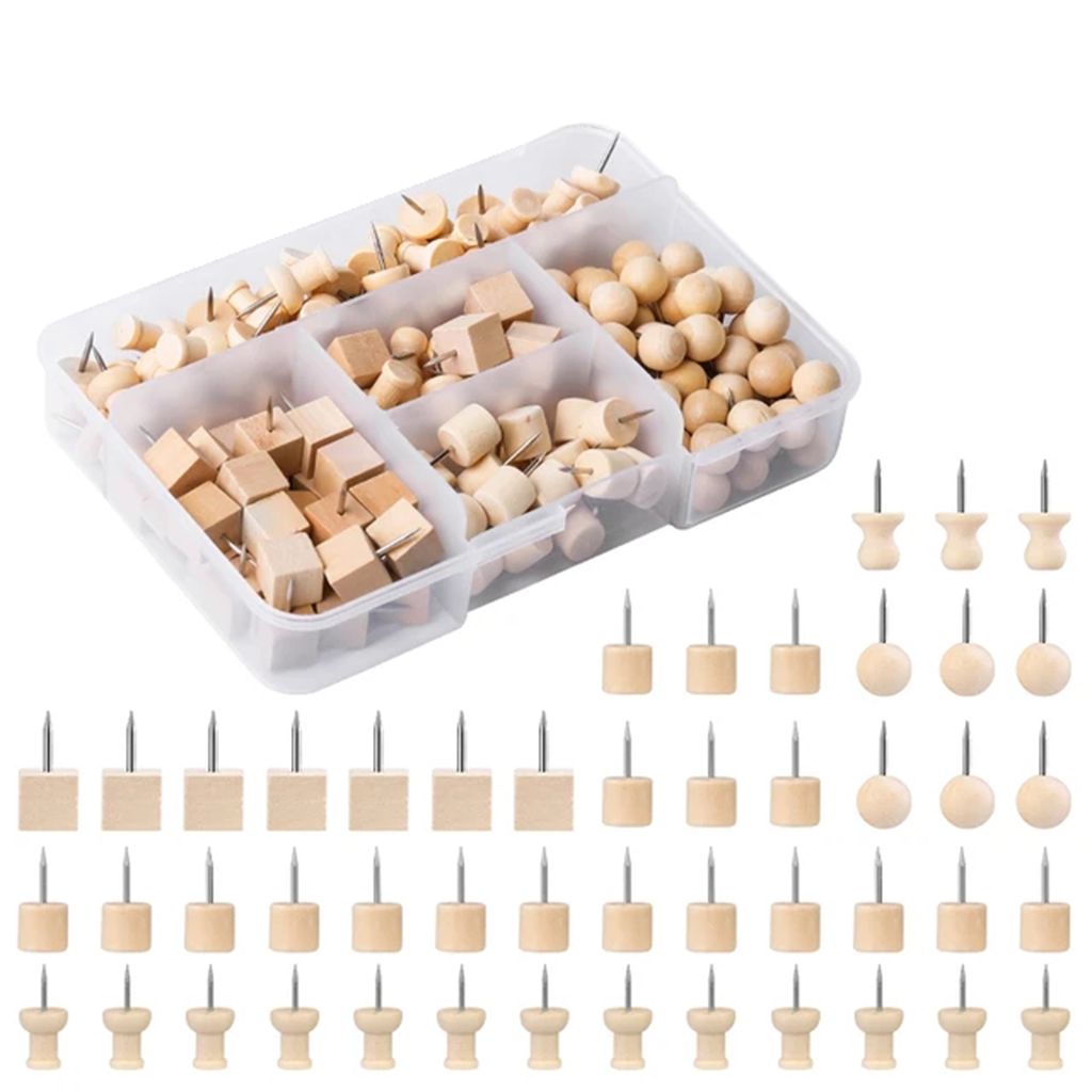 180 Pieces/Box Different Shapes Wooden Positioning Pins Sewing Pins Set ...