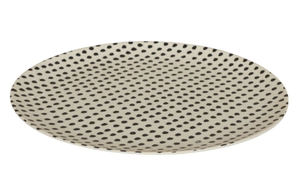 George & Mason - Bamboo Fibre 4 Pack Black Spot Dinner Plates | Shop ...