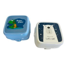 Double Sided Lunch Box 4 Compartments with Spoon/Fork - Set of 2 | Shop ...