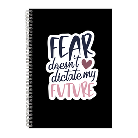 No Fear Motivational A4 Notebook for Women Graphic Present for Her 008 ...