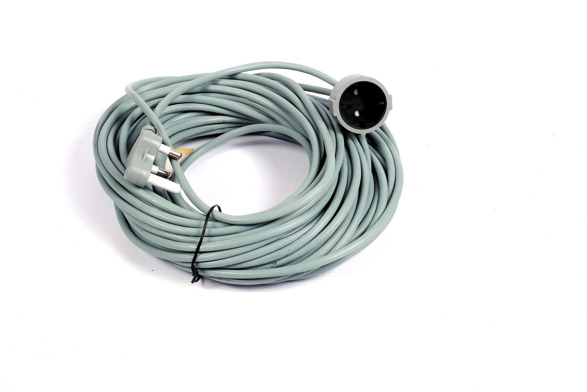 Extension Cord, Electric Cable 25m 1.0mm 10Amp - Grey - Lawnmower ...