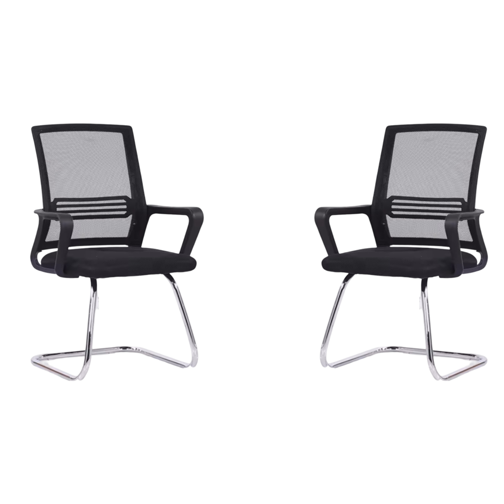 Set Of 2 Medium-Back Comfortable Visitor Mesh Office Chair 886G | Shop ...