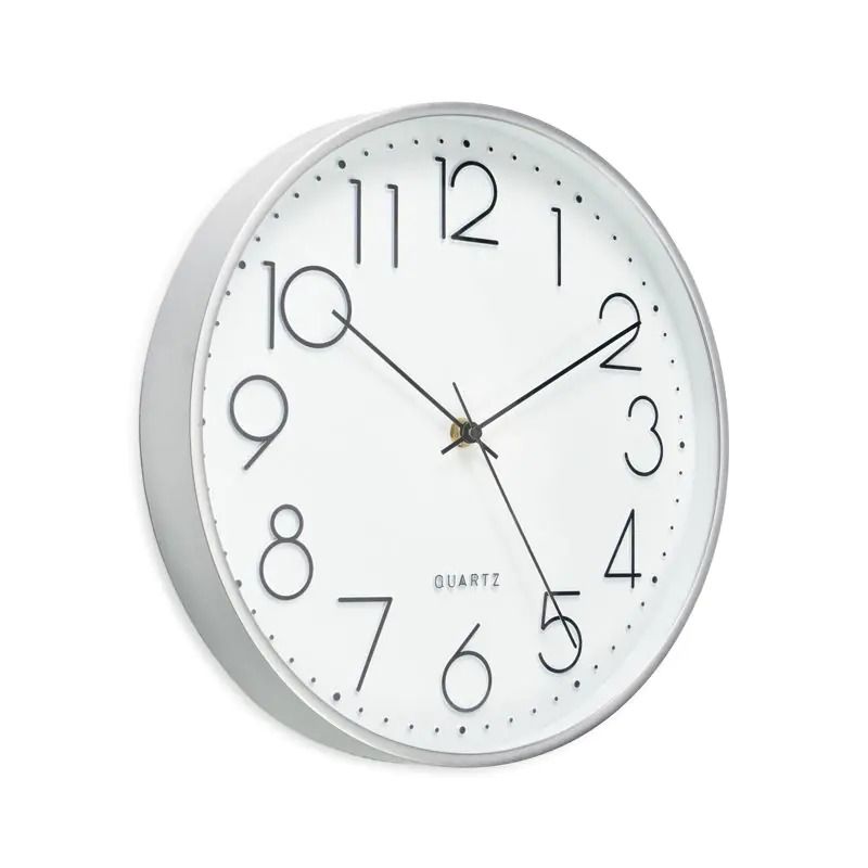 Wall Clock Silver Face 30cm | Shop Today. Get it Tomorrow! | takealot.com