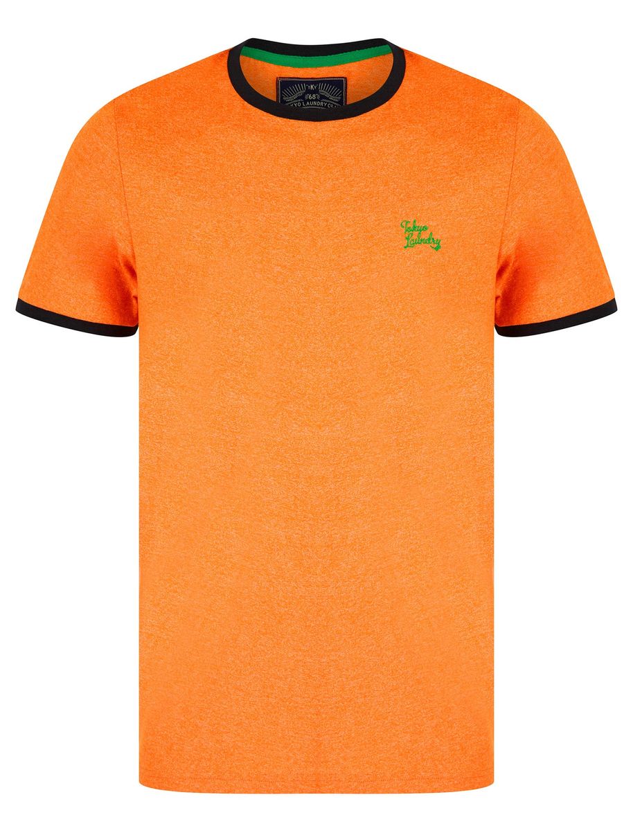 Tokyo Laundry Men's - Trevor Grindle Ringer T-Shirt in Orange ...