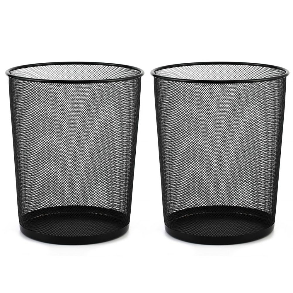 Set of 2 - Wire Mesh Metal Recycling Dustbins - 35cm Tall | Shop Today ...