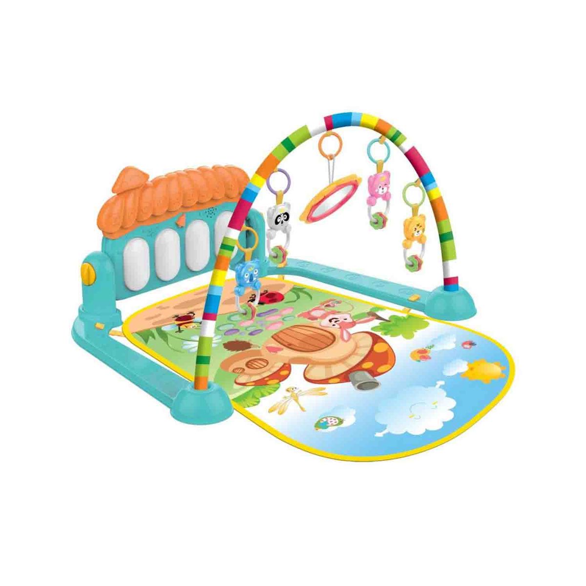 Baby Activity Play Mats And Musical Piano With Rattle Toys - Blue ...