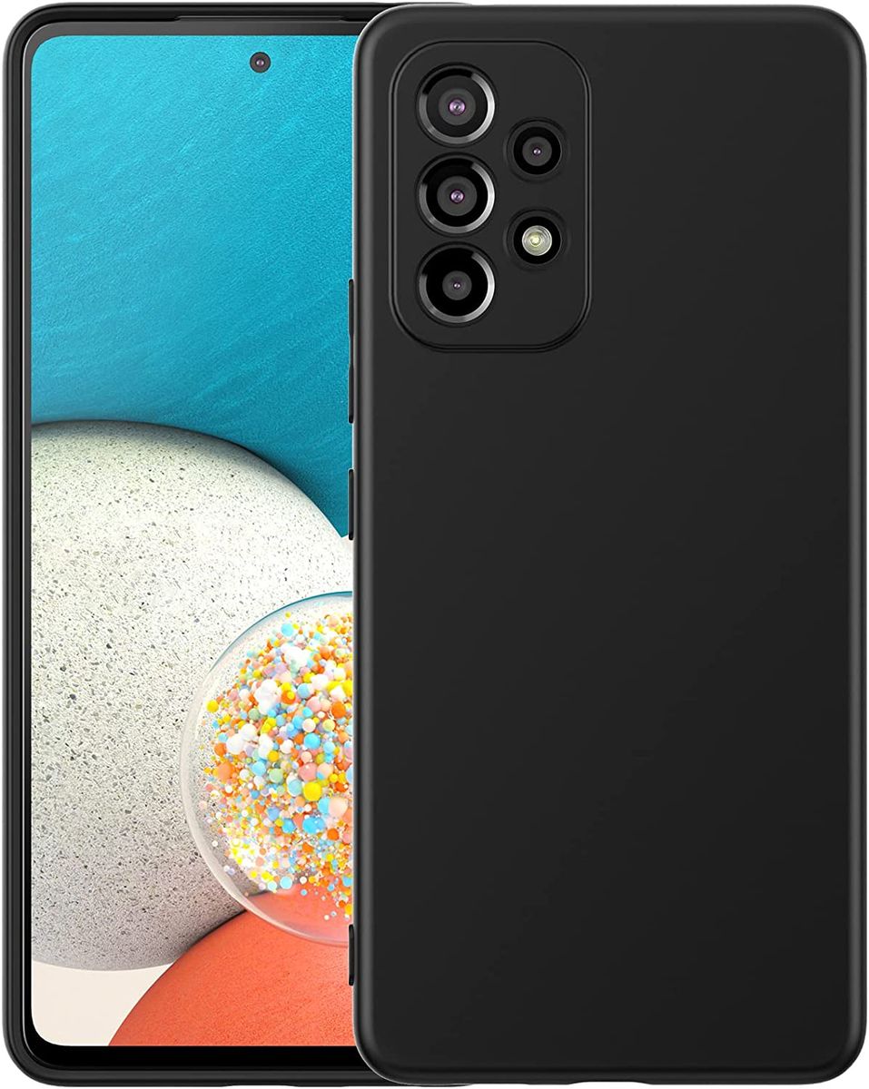 Liquid Silicone Black Shockproof Back Cover for Samsung Galaxy A53 5G ...