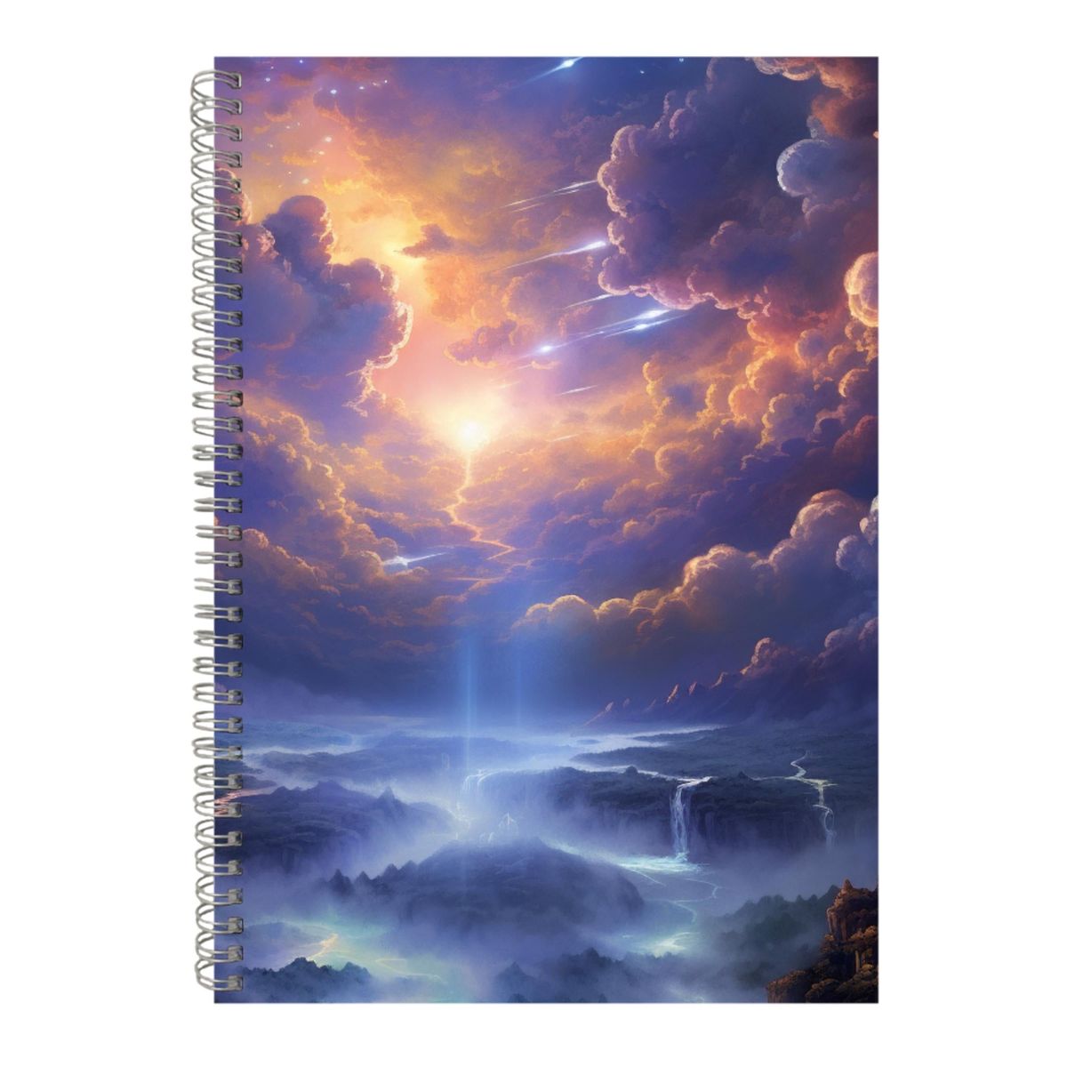 Mist A4 Notebook Spiral Lined Trendy Fantasy Books Graphic Notepad Gift ...