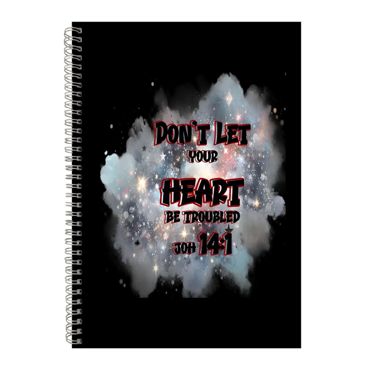No Trouble A4 Notebook Spiral Lined Bible Verse Graphic Notepad Present ...