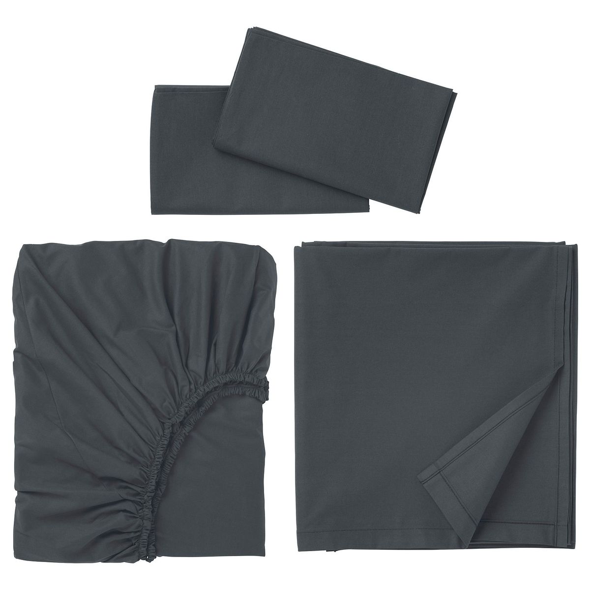 Luscious Living Fitted Sheet Flat Sheet 2 Pillow Cases