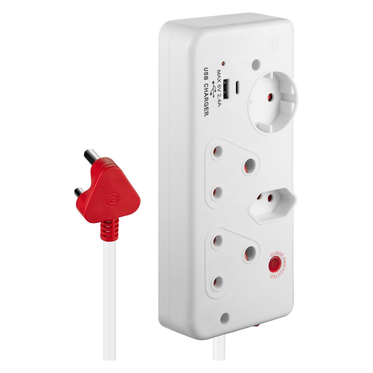 Switched 4 Way With 1xtype C 1xusb 2 4a Socket Surge Protected Shop