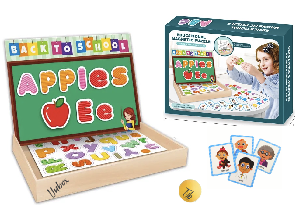 Kids Learning Made Fun: Magnetic Boards with Colour Alphabet Shapes ...