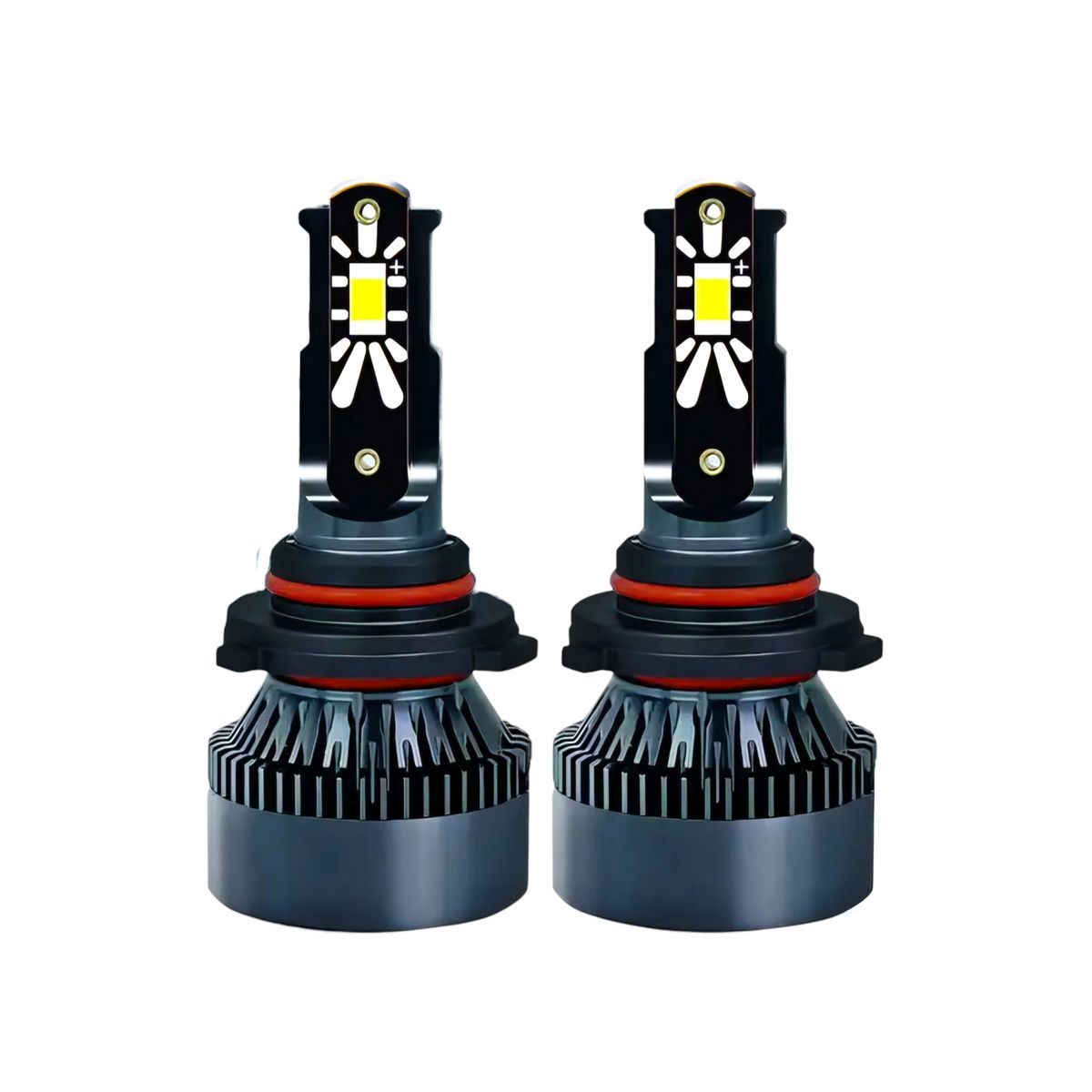 H7 75W 7600LM Ultra Bright LED Headlights With Built-In Cooling Fan - 2 ...