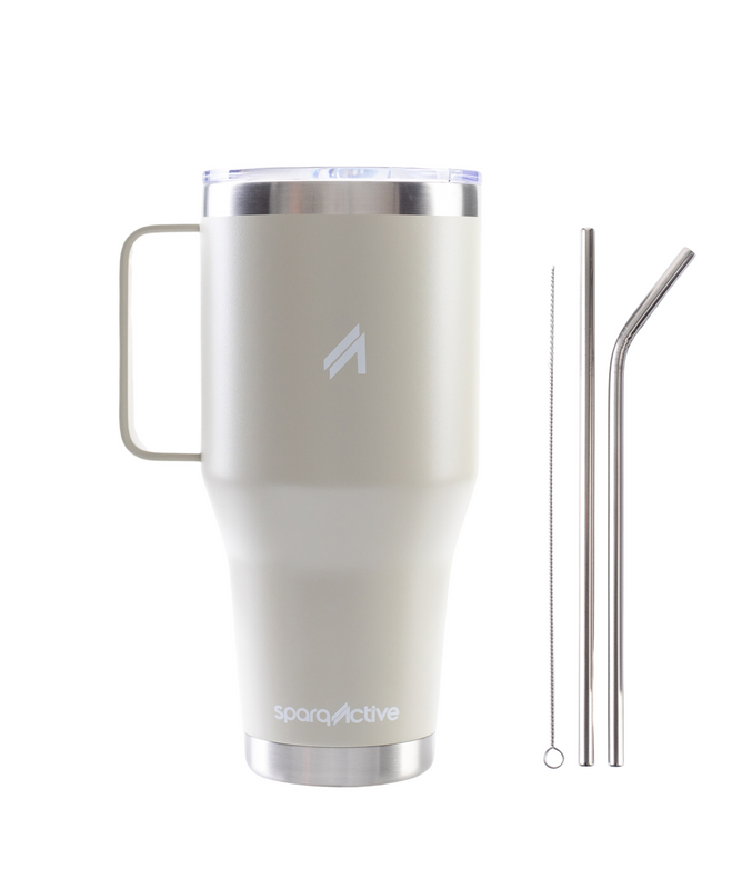 Stainless Steel Double Wall Travel Mug with straw 40oz 1.18L | Shop ...